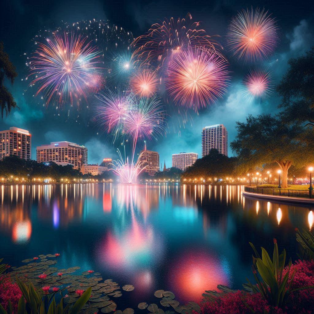 47th Annual Fireworks at the Fountain Celebration at Lake Eola Park ...