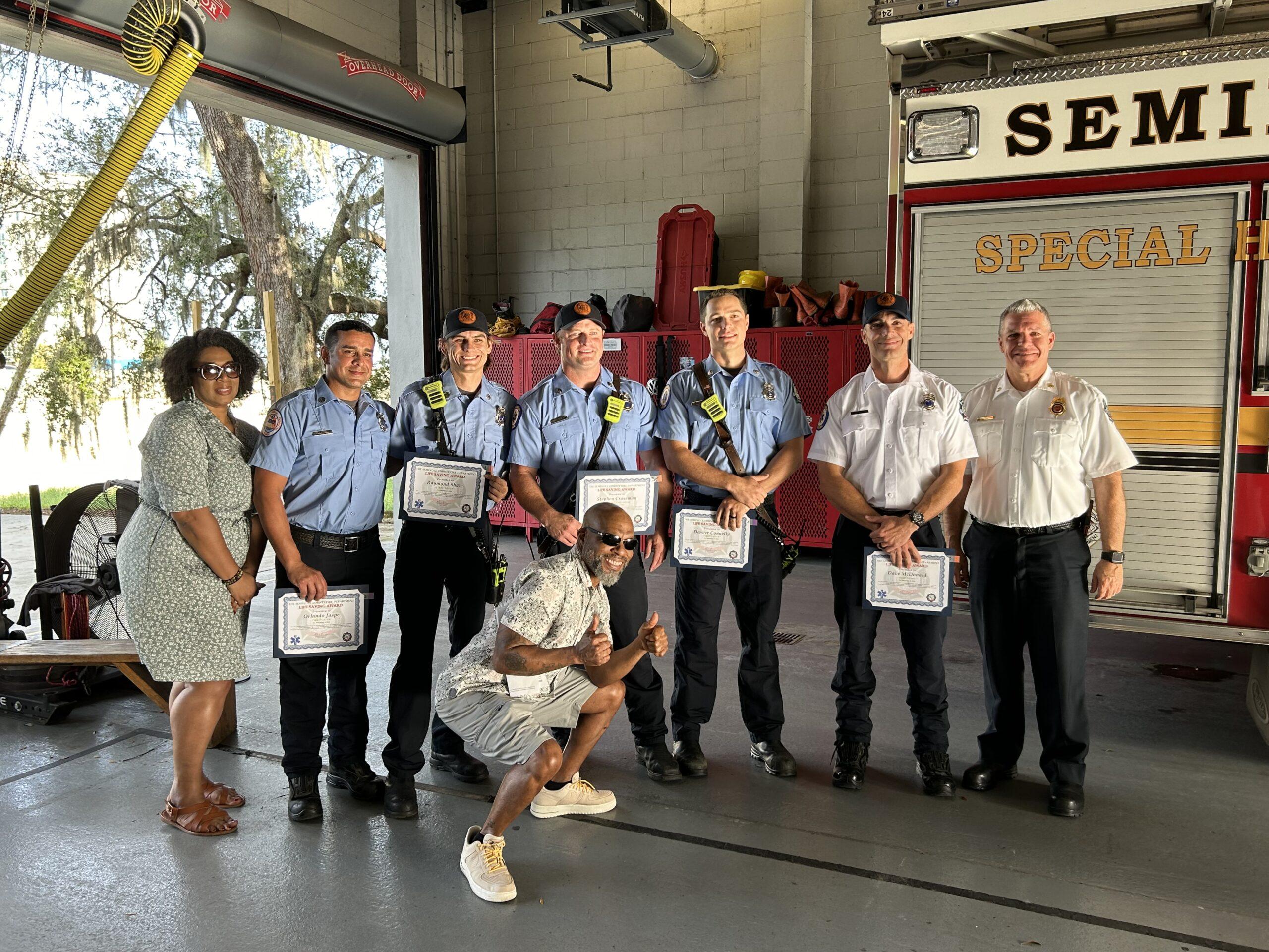 Seminole County Fire Department Honored for Saving Life After Severe ...